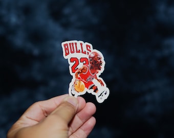 Michael Jordan Skeleton Shrug Glossy Sticker 3, Water Resistant Laptop ...
