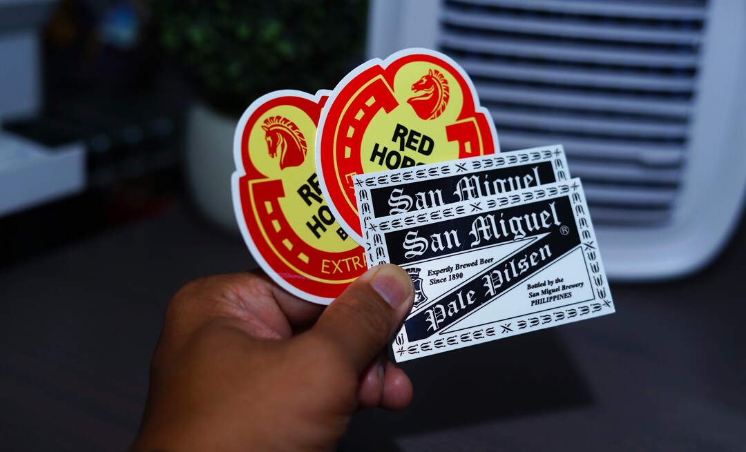 Filipino Gift San Miguel Beer Red Horse Sticker Bundle Die Cut Stickers ...