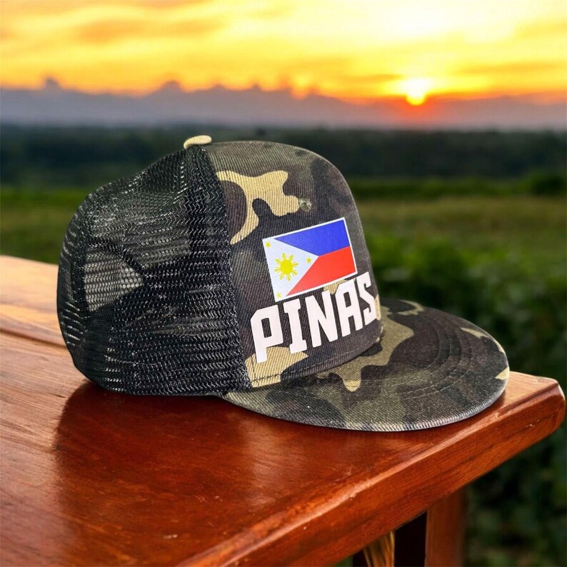 Philippine PINAS Philippine Flag Cap Hat Snapback Mesh Cap Baseball ...