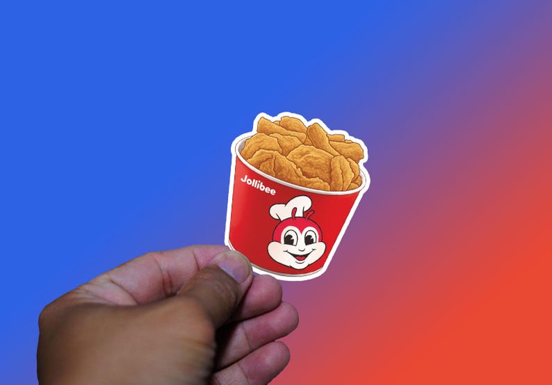 Jollibee Chicken Joy Bucket Sticker: Filipino Pinoy Pride, Filipino ...