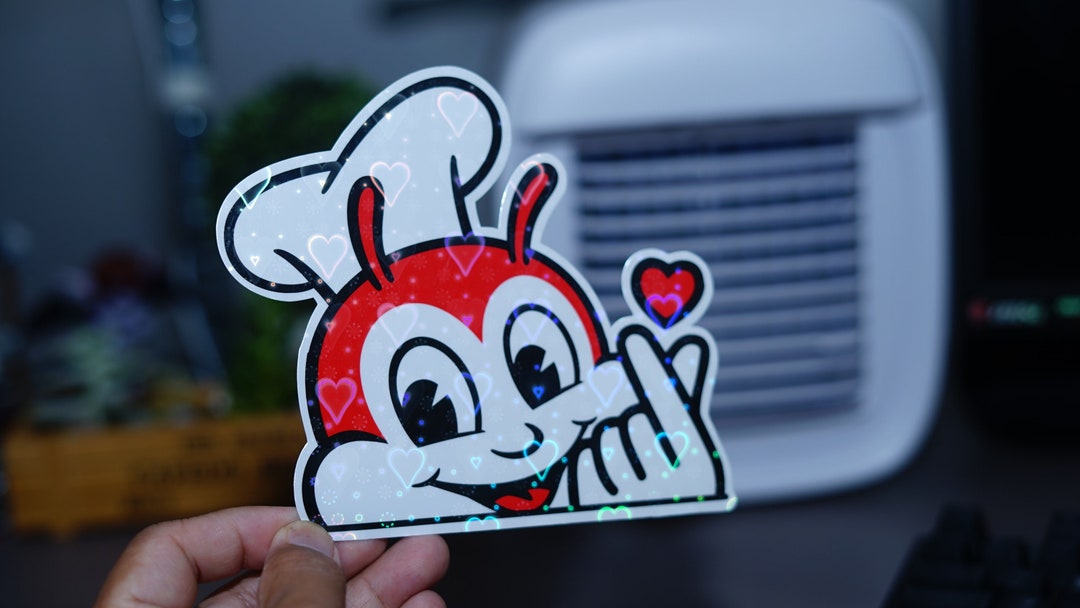 Jollibee Peeker Sticker: Filipino Pinoy Pride, Finger Heart - Etsy
