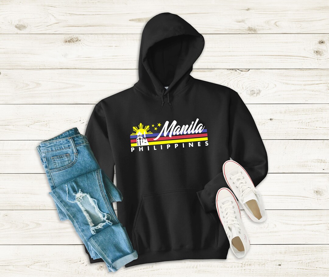 Filipino Gifts Manila PHL Long Sleeve Unisex Hoodie Filipino Gift Pinoy ...