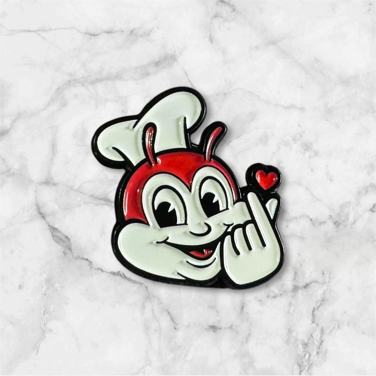 Filipino Gifts 1" Jollibee Finger Heart Enamel Pin Philippines Filipino ...
