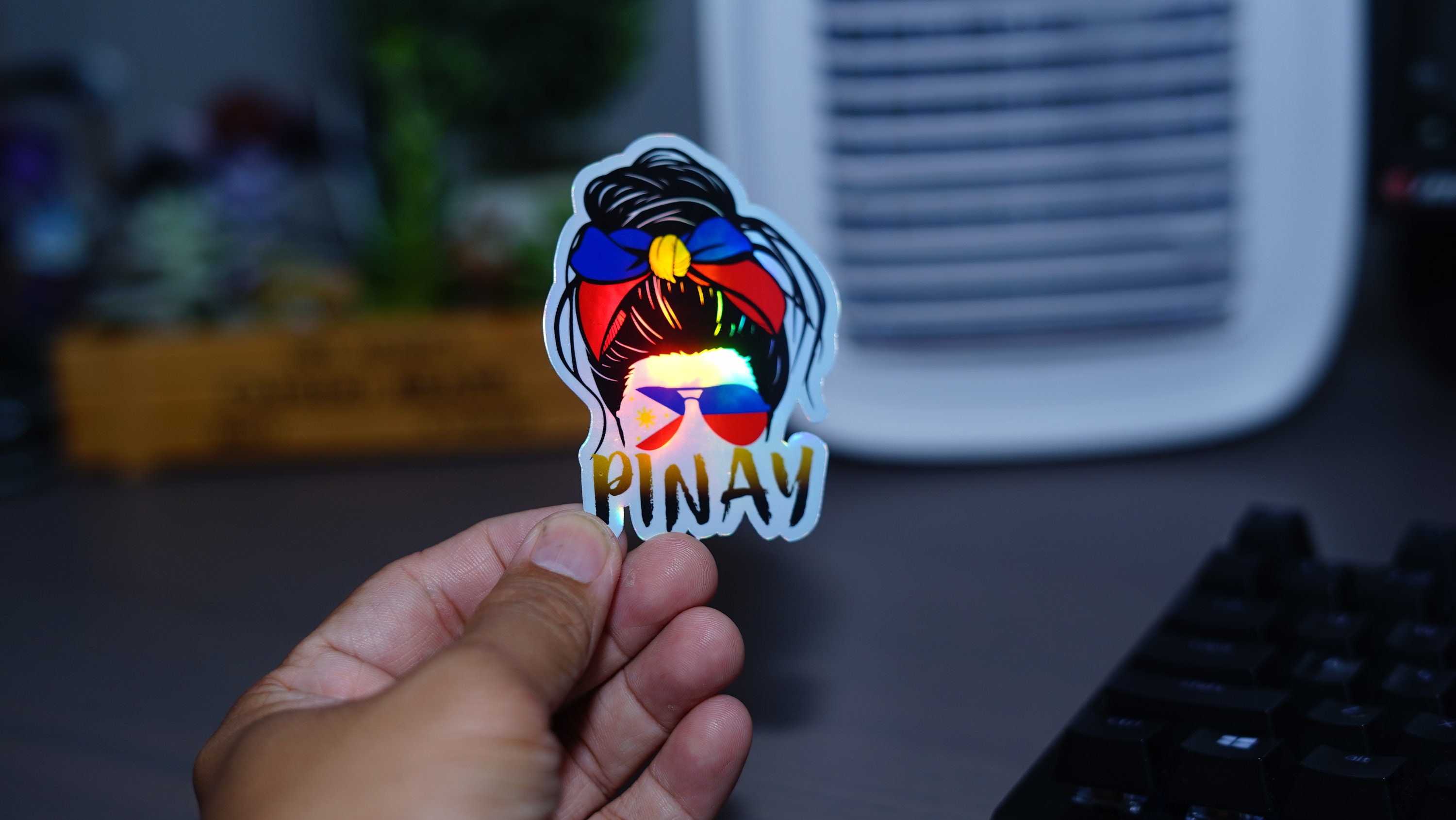 Filipino Gifts Pinay Messy Bun Die Cut Sticker for Car Laptop Wall ...