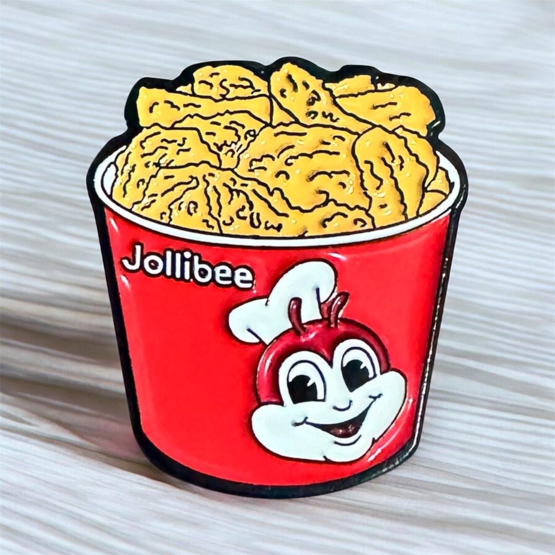 Jollibee Chicken Joy Bucket Enamel Pin – Filipino Food Accessory (1 ...