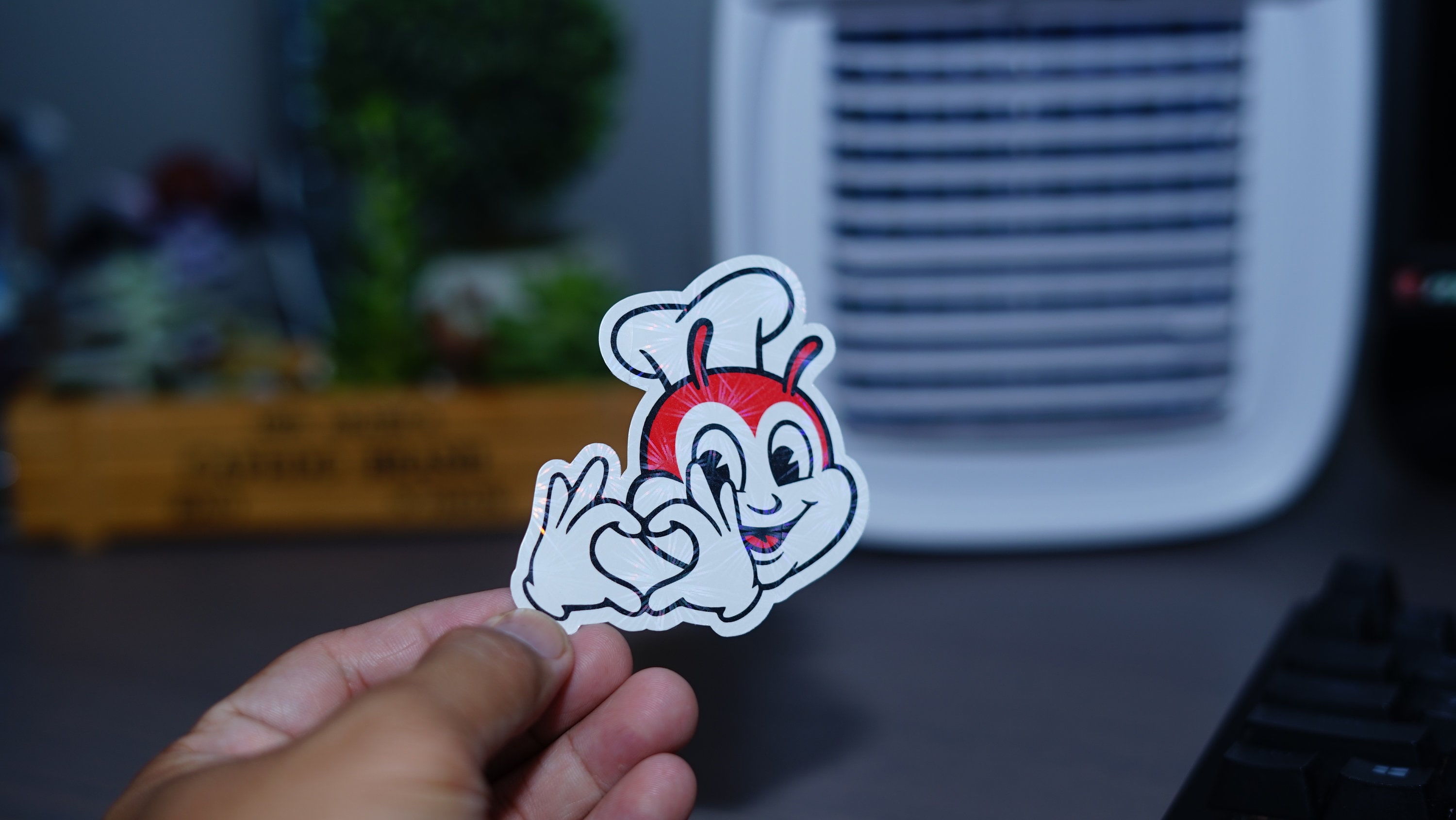Filipino Gifts Jollibee Hand Heart Die Cut Sticker for Car Laptop Wall ...