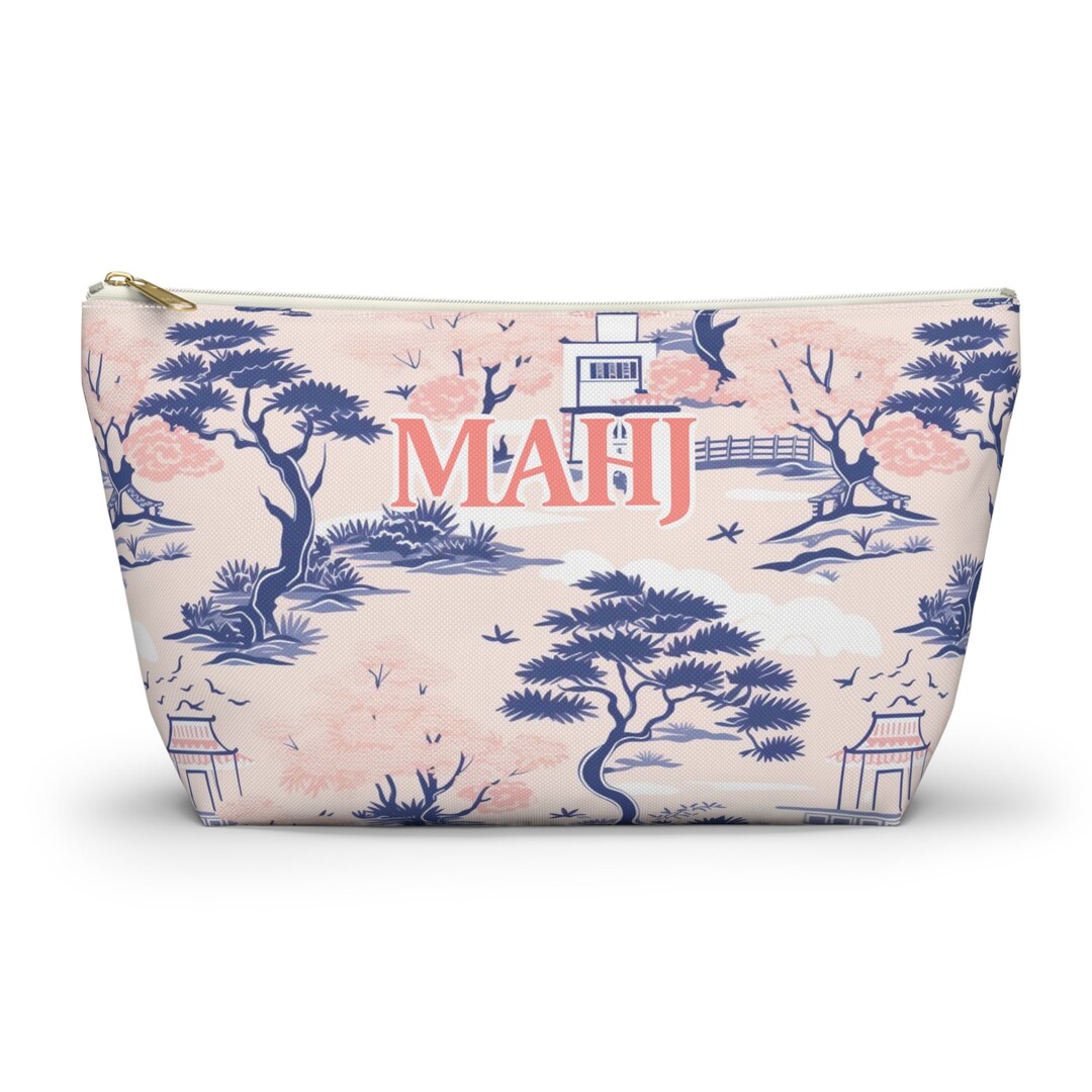 Mahjong Tile Bag Canvas Pouch Mahjong Gifts Mahj Tile Tote Bag Mahjong ...