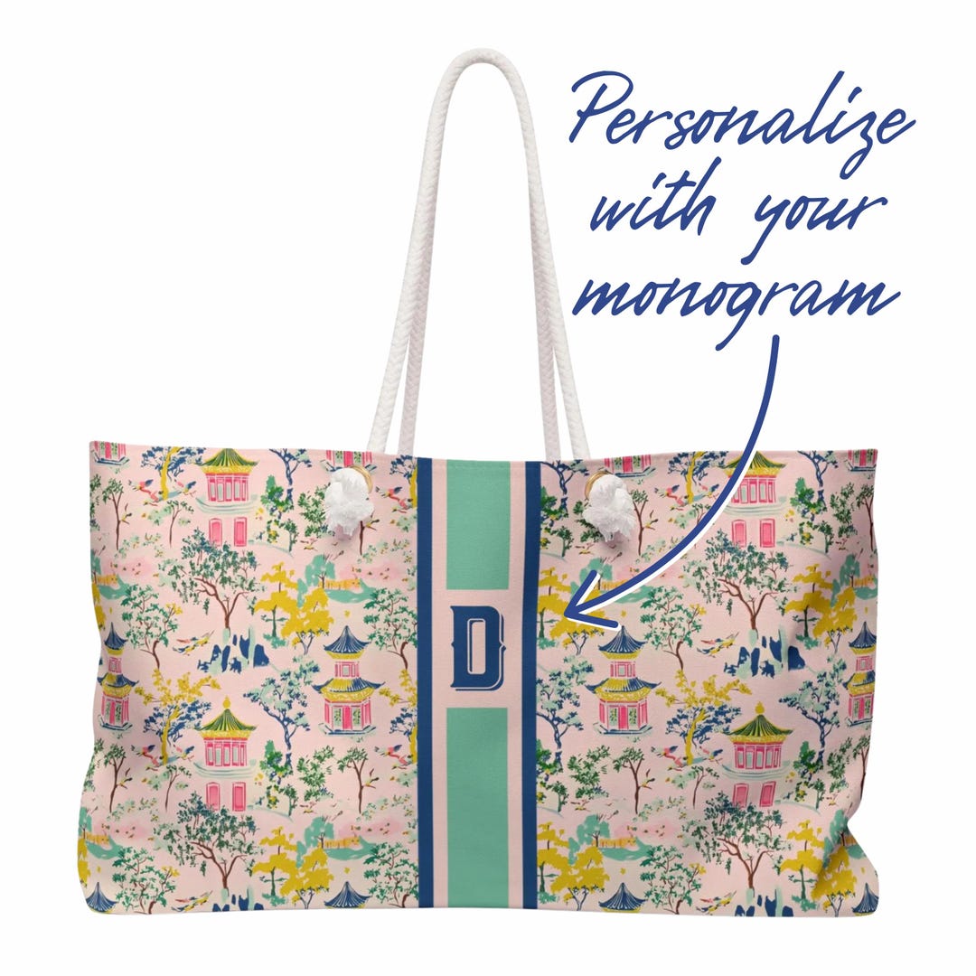 CUSTOM TOTE BAG | Monogrammed Bag | Monogrammed Mahjong Bag | Mahjong ...