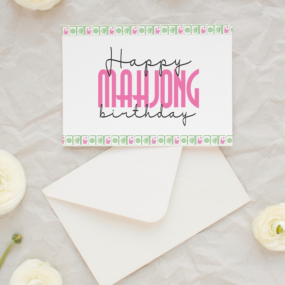 Mahjong Birthday Cards for Mahjong Lover (10 Pack) - Mahjong Birthday ...