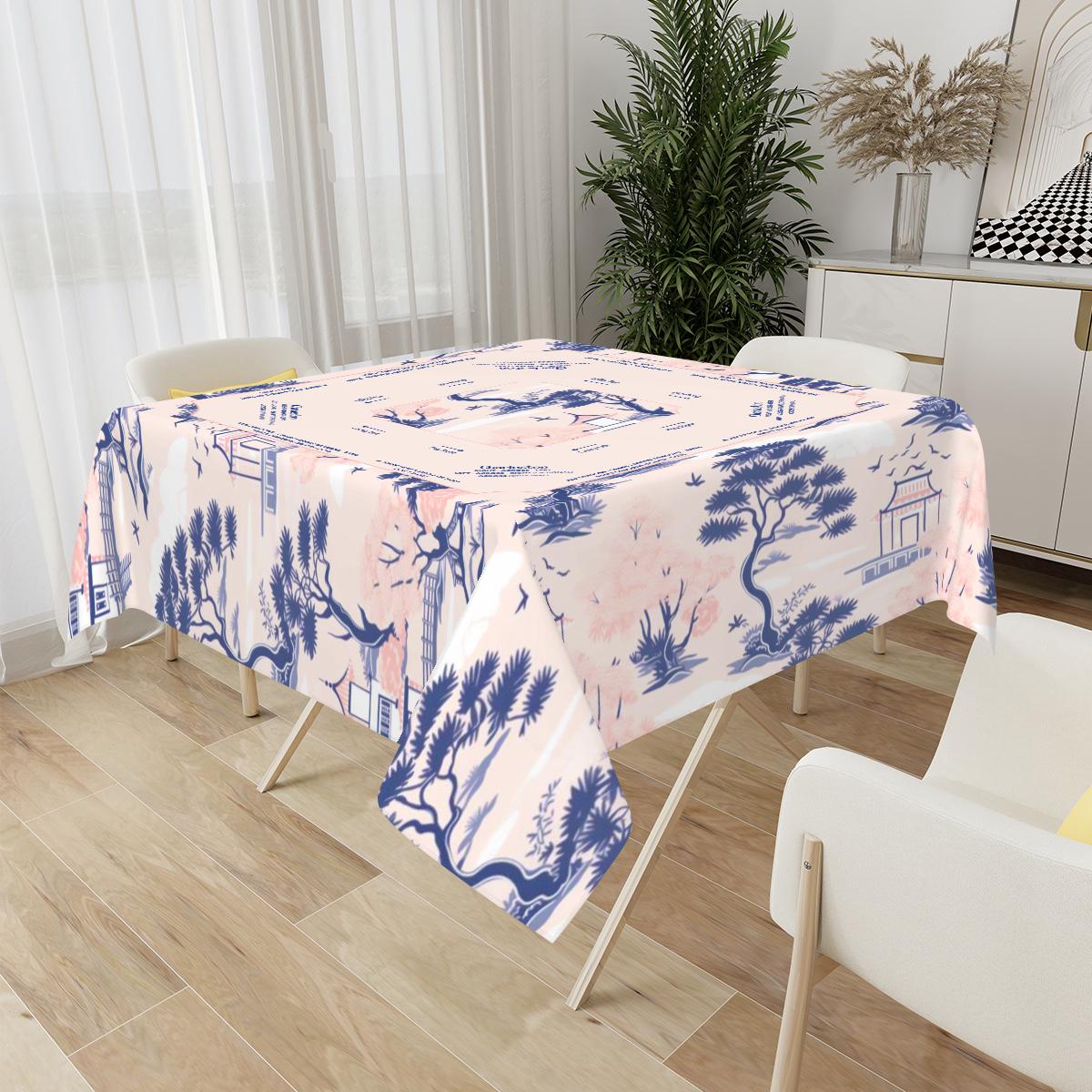 Mahjong Tablecloth With Rules - Pink Mahjong Mat With Rules - Mahjong ...