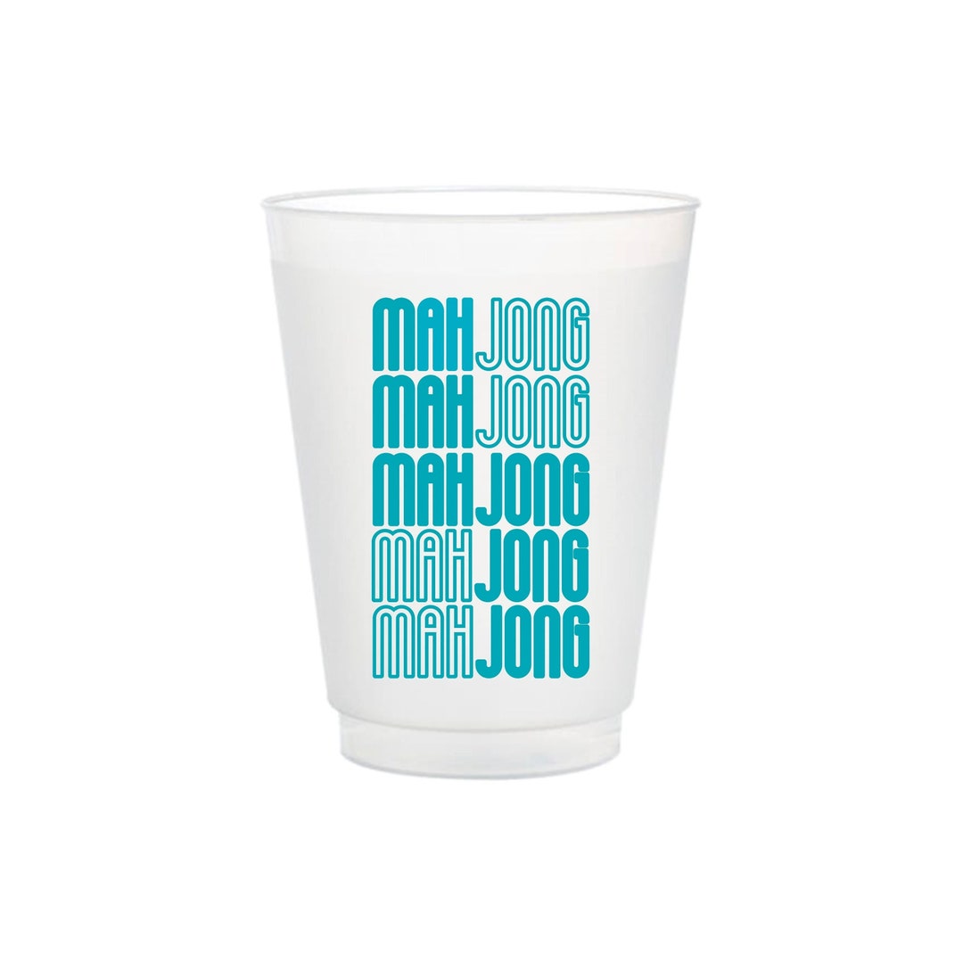 Mahjong Plastic Cups (10) - Mahjong Game Prize - Mah Jong - 16oz ...