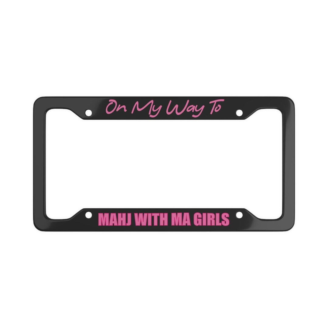 Mahjong License Plate Frame - Funny Mahjong Gift for Car - Mahjong Game ...