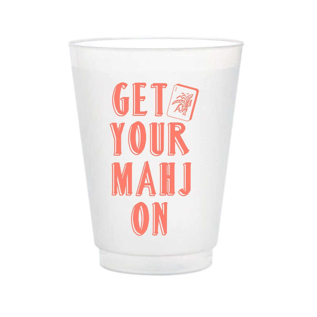 Mahjong Cups 10 Mahjong Game Prize Get Your Mahj on Ten 16oz Plastic ...