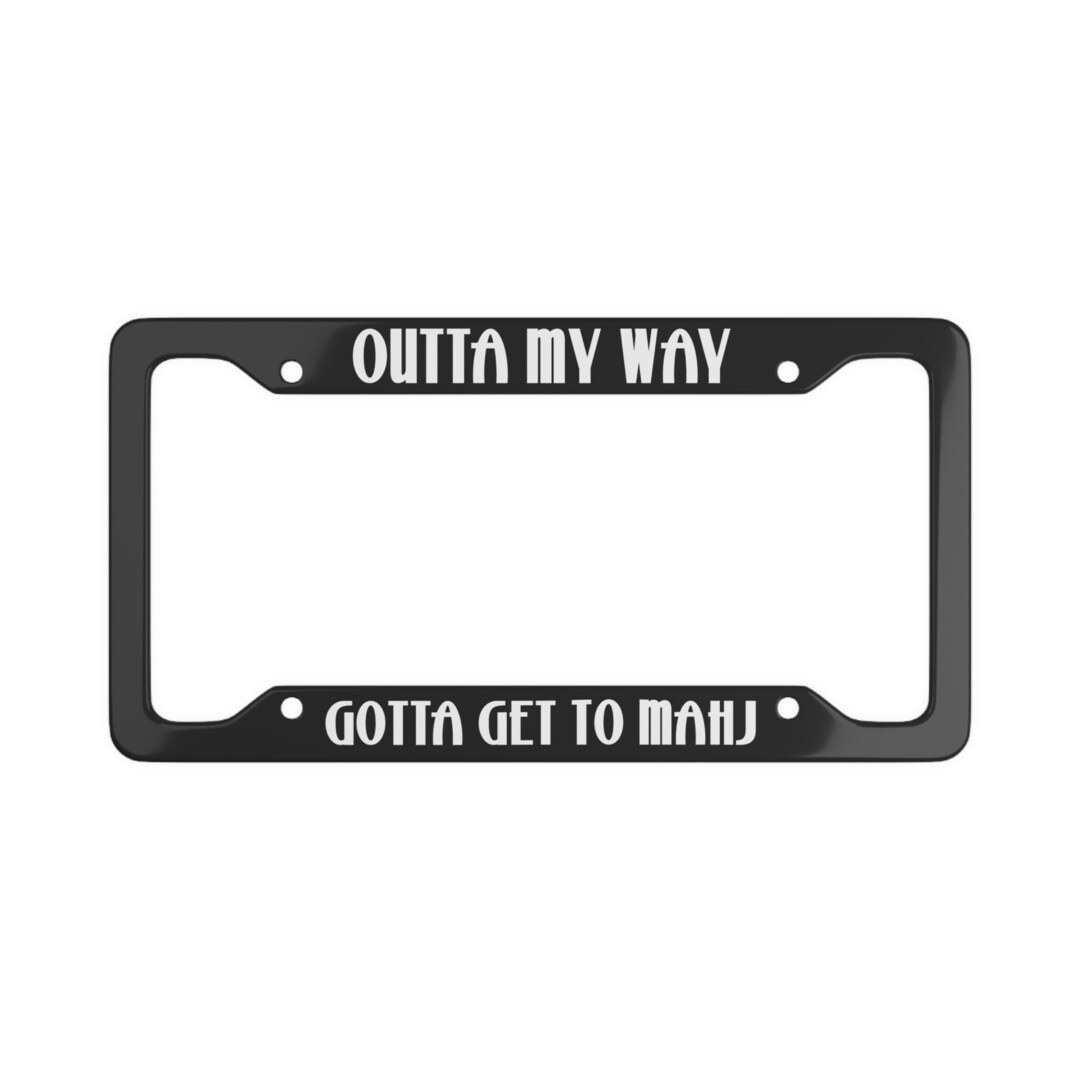 Mahjong Gifts - Mahjong License Plate Frame - Funny Mahjong Gift for ...