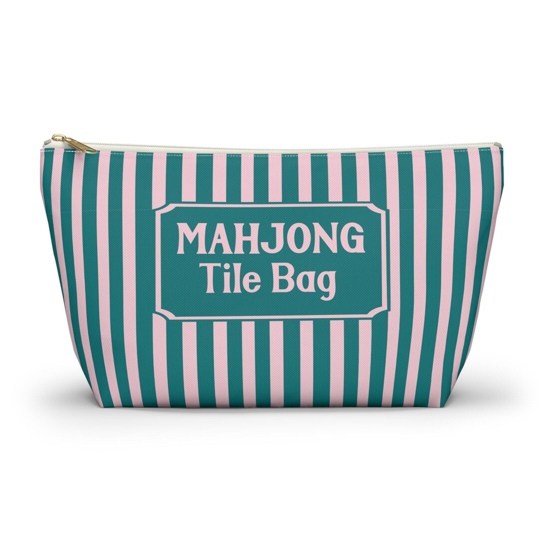 Striped Mahjong Tile Bag - Mahjong Pouch - Mahjong Gifts - Mahj Tile ...