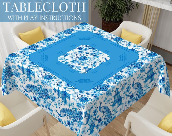 Mahjong Screen Table Mat FREE SHIPPING in Natural Leaf Design With ...