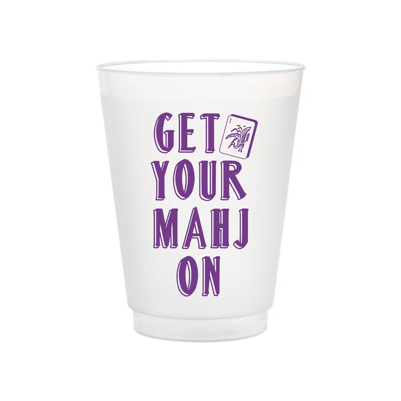MAHJONG CUPS 16oz Mahjong Frosted Cups 10ct Mahjong Game Prize Get Your ...