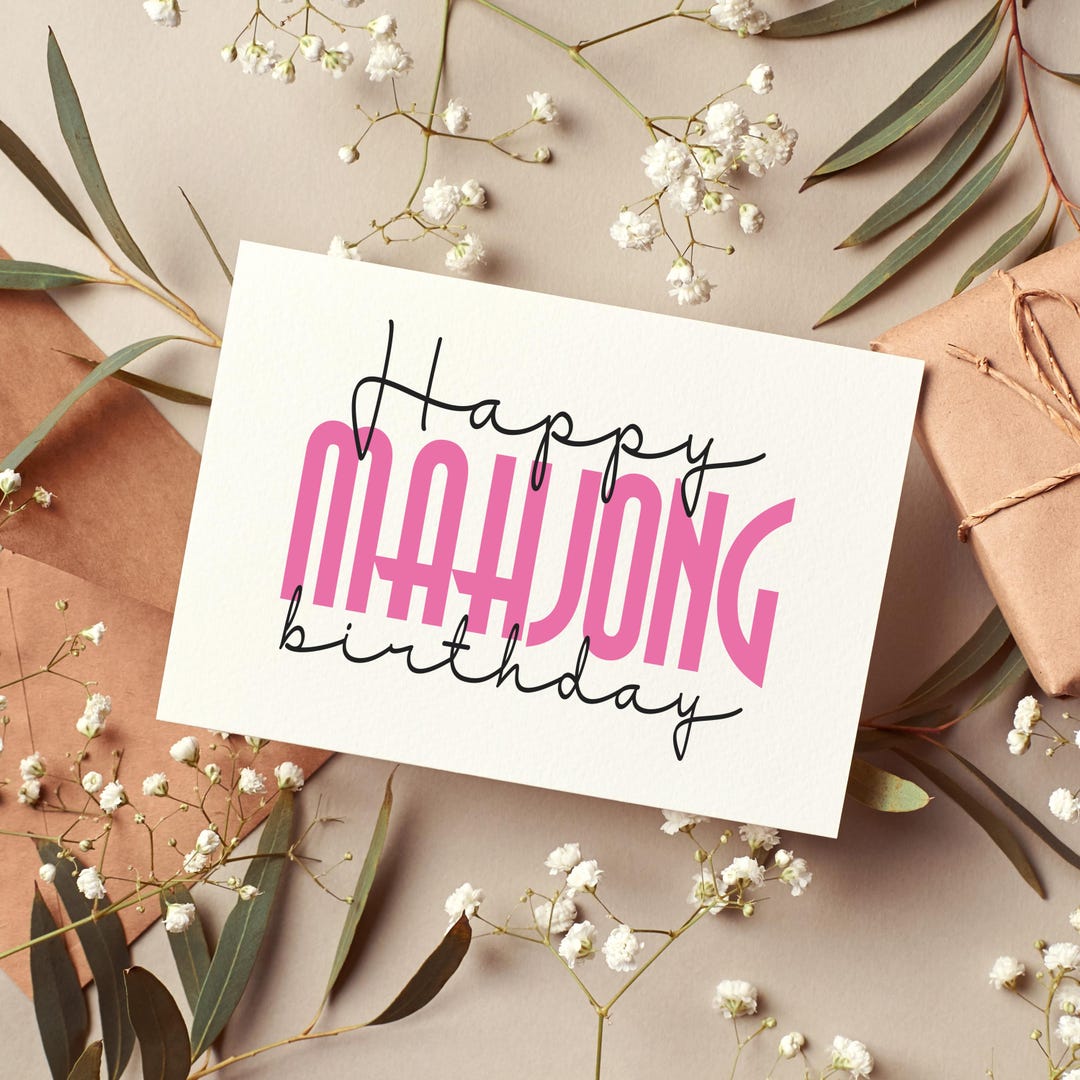 Mahjong Birthday Cards for Mahjong Lover (10 Pack) - Mahjong Birthday ...