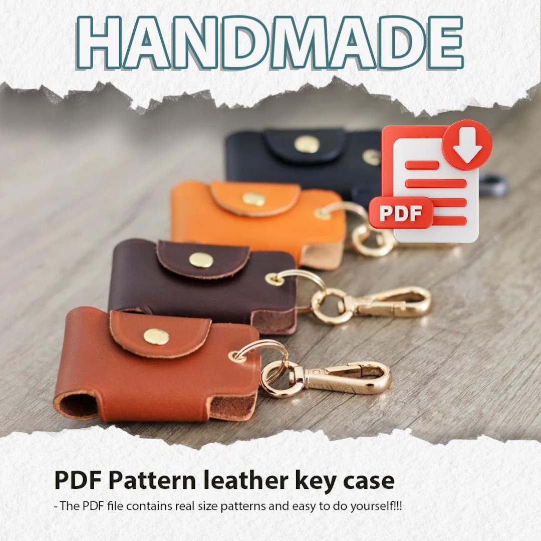 Leather Key Case PDF Pattern,diy Key Holder Template,printable Leather ...
