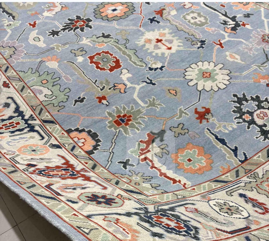 Buy Lt. Grey Oushak Style Hand Knotted Rug 4x6, 5x8, 6x9, 8x10, 9x12 ...