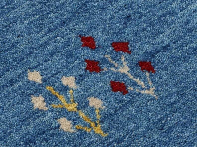 Buy Lt. Blue Hand Loom Wool Rug 4x6, 5x8, 6x9, 8x10, 9x12, 10x14 Ft for ...