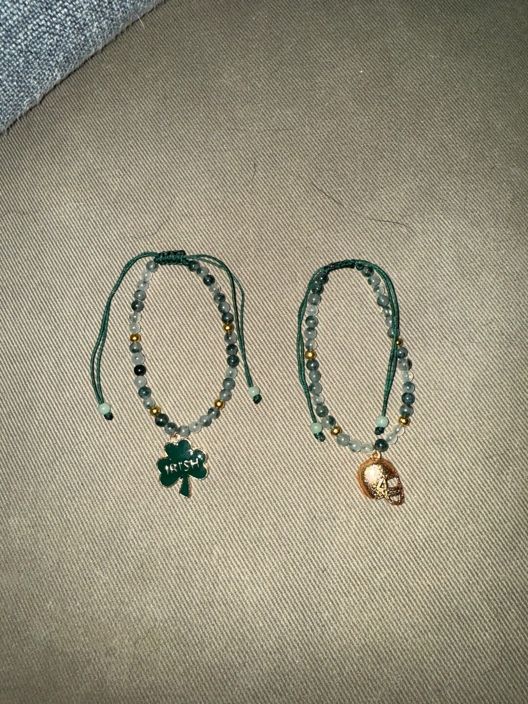 Helmet & Shamrock Marble Bracelets 2 Pack - Etsy