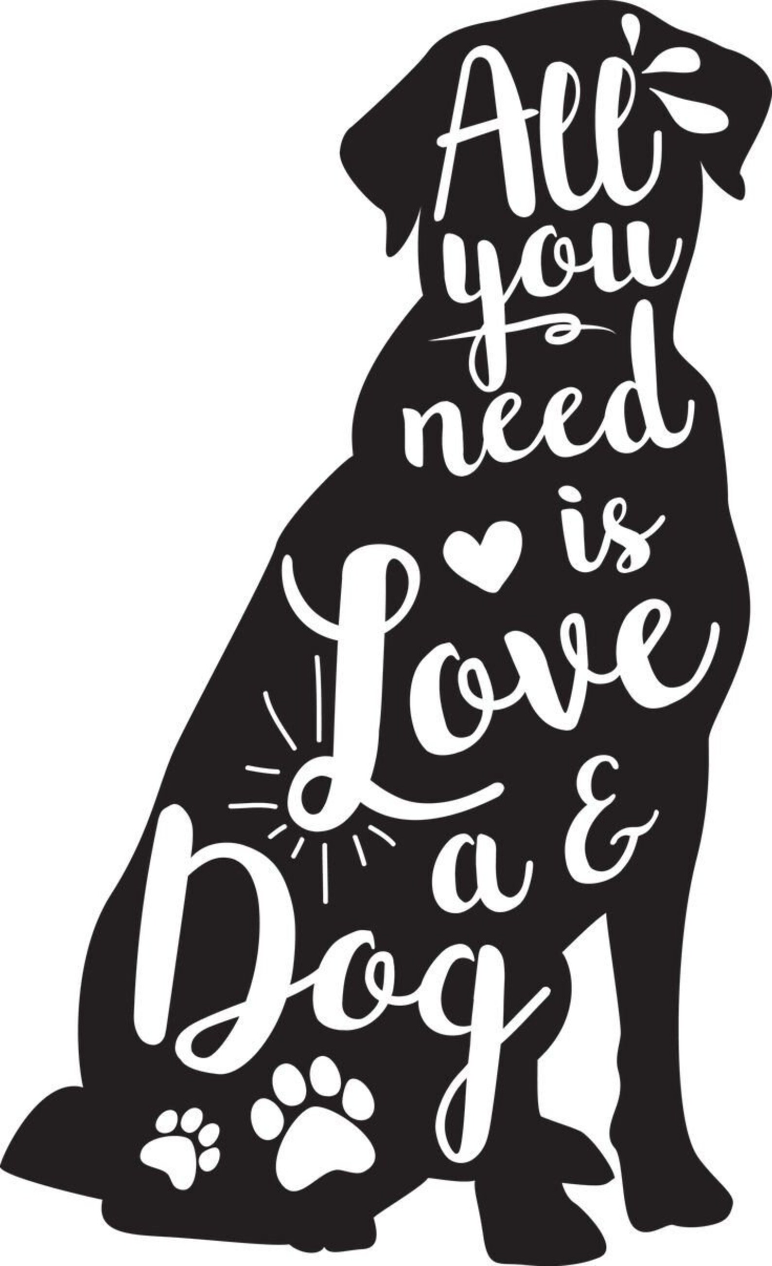 Dog Love Sticker - Etsy