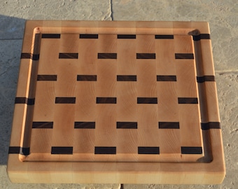 Ash and Black Walnut End Grain Brick Pattern Cutting Board - Etsy