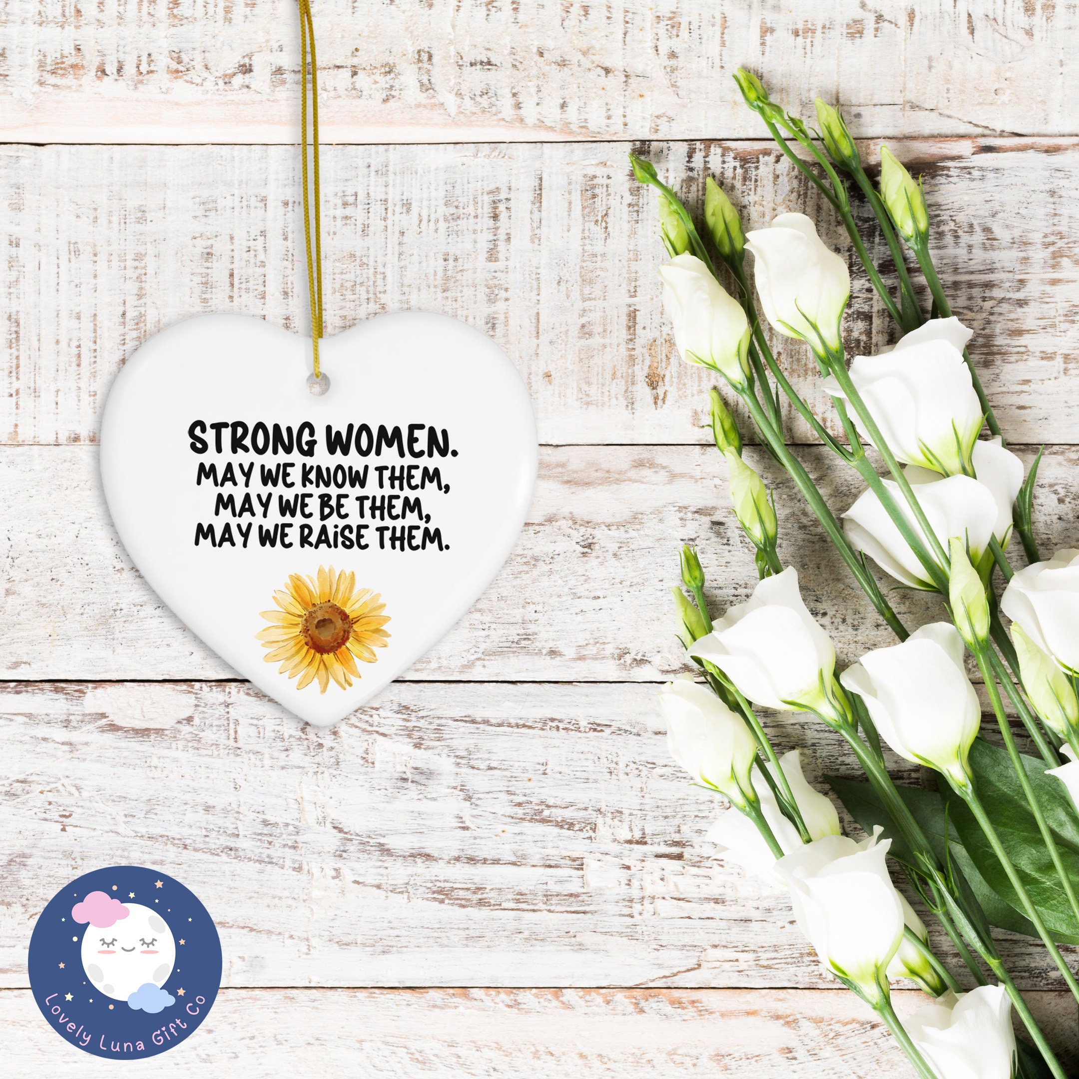 Strong Women Ceramic Keepsake Ornament Friendship Gift Idea Uplift ...
