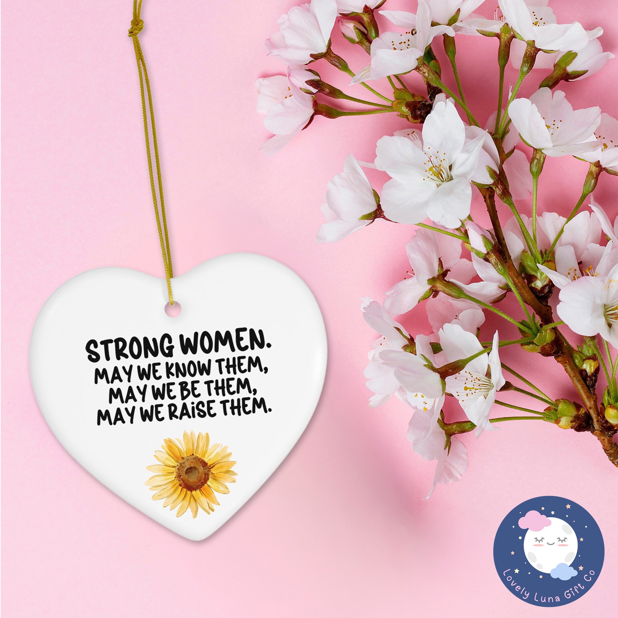Strong Women Ceramic Keepsake Ornament Friendship Gift Idea Uplift ...