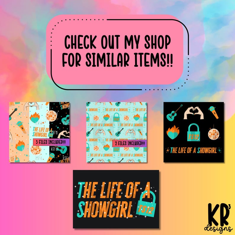 The Life of a Showgirl Icons Sublimation Printable | Transparent ...