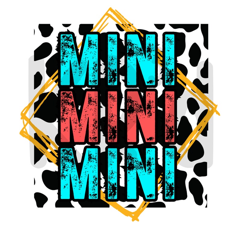 MAMA and MINI Cow Print Sublimation Printable PNG | Western Digital ...