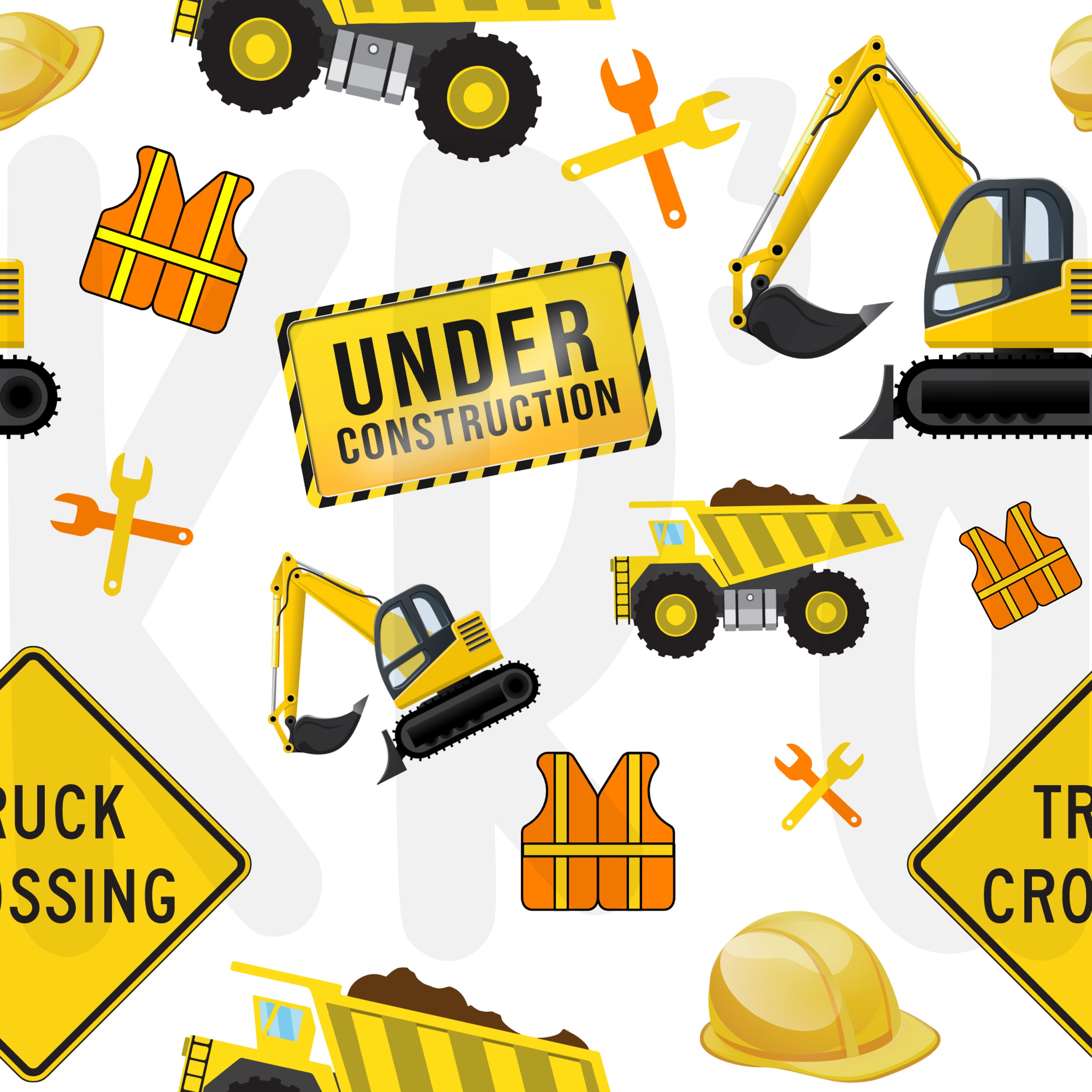 Construction Site Seamless PNG File | Leather and Fabric Repeat Digital ...