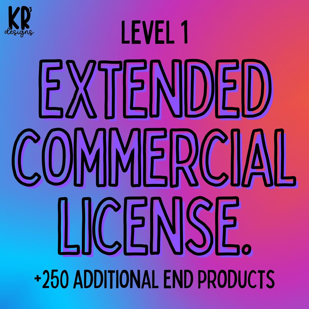 Extended Commercial License Level 1 - Etsy
