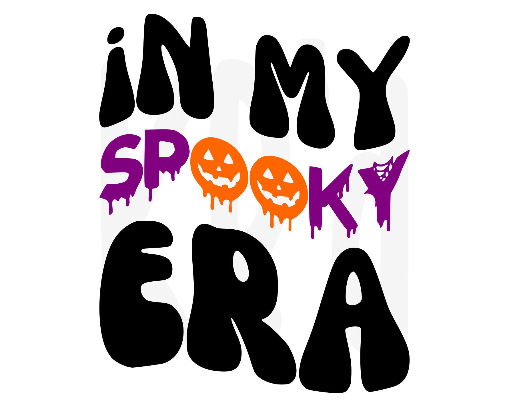 In My SPOOKY Era Pumpkin SVG and PNG Cut File Retro Font Halloween ...