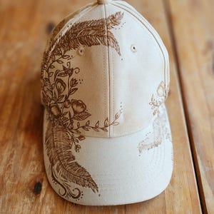 Custom Hand-burned Baseball Caps - Etsy