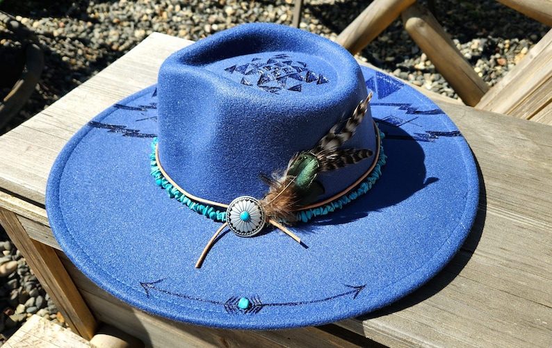 Custom Hand-burned Rancher Style Hat - Etsy