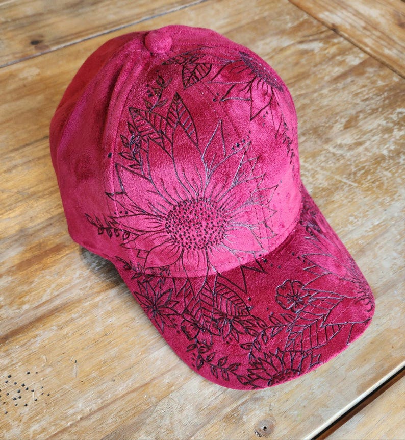 Custom Hand-burned Baseball Caps - Etsy