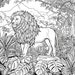 Majestic Lion Coloring Poster Fun for Kids & Adults 22x28 Wildlife ...