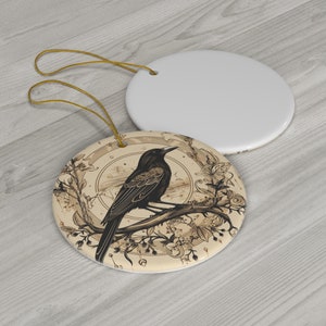 Boho Cottagecore Raven Ornament Gift to Gothic Crow Lover Christmas ...