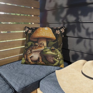 Cottagecore Frog and Toad Indoor/outdoor Pillow, Custom Frog Lover ...