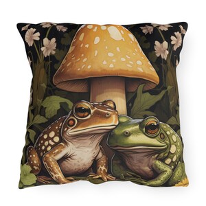 Cottagecore Frog and Toad Indoor/outdoor Pillow, Custom Frog Lover ...