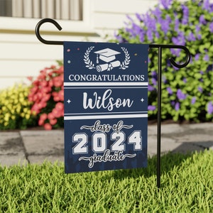 Custom Graduation Flag, Graduate Yard Sign, College Grad Flag, Class of ...