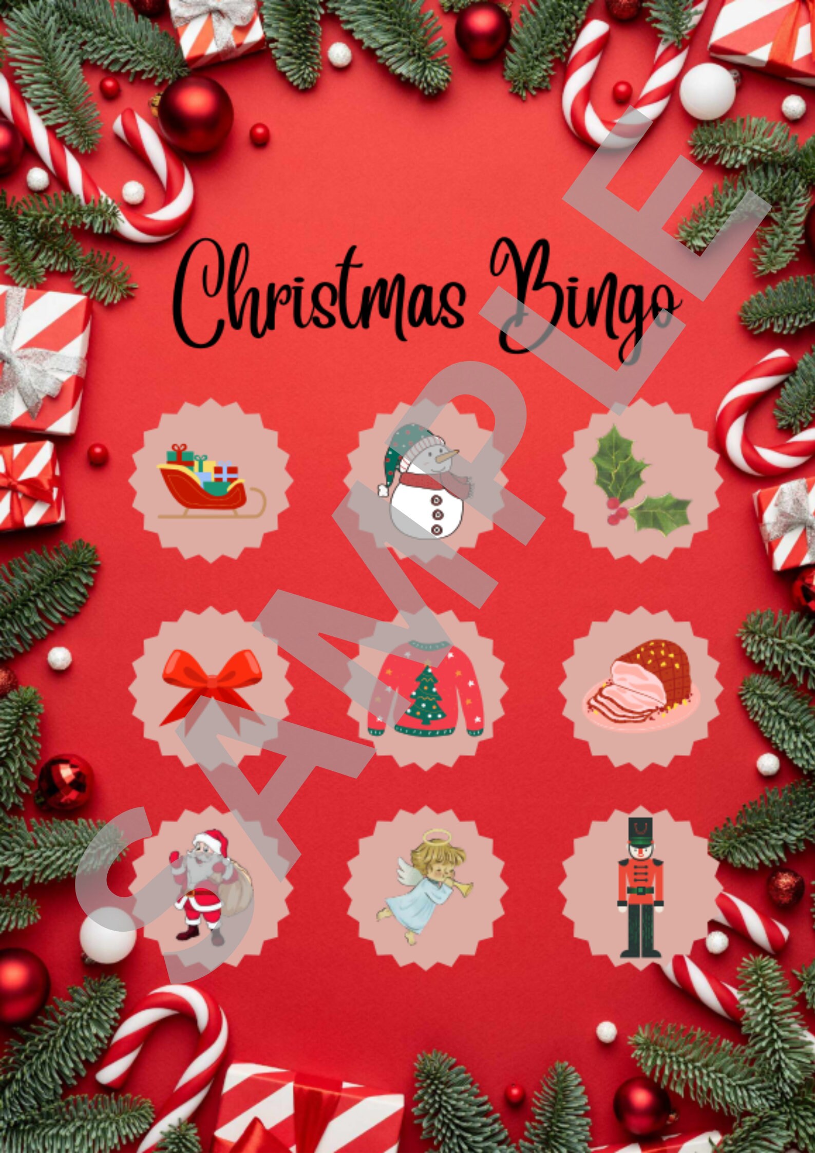Printable Christmas Bingo 20 Unique Cards - Etsy