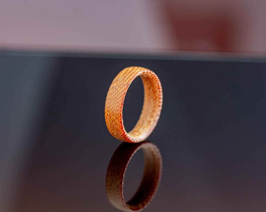 Vintage Micarta Ring - Westinghouse Natural/burgundy Canvas Micarta ...