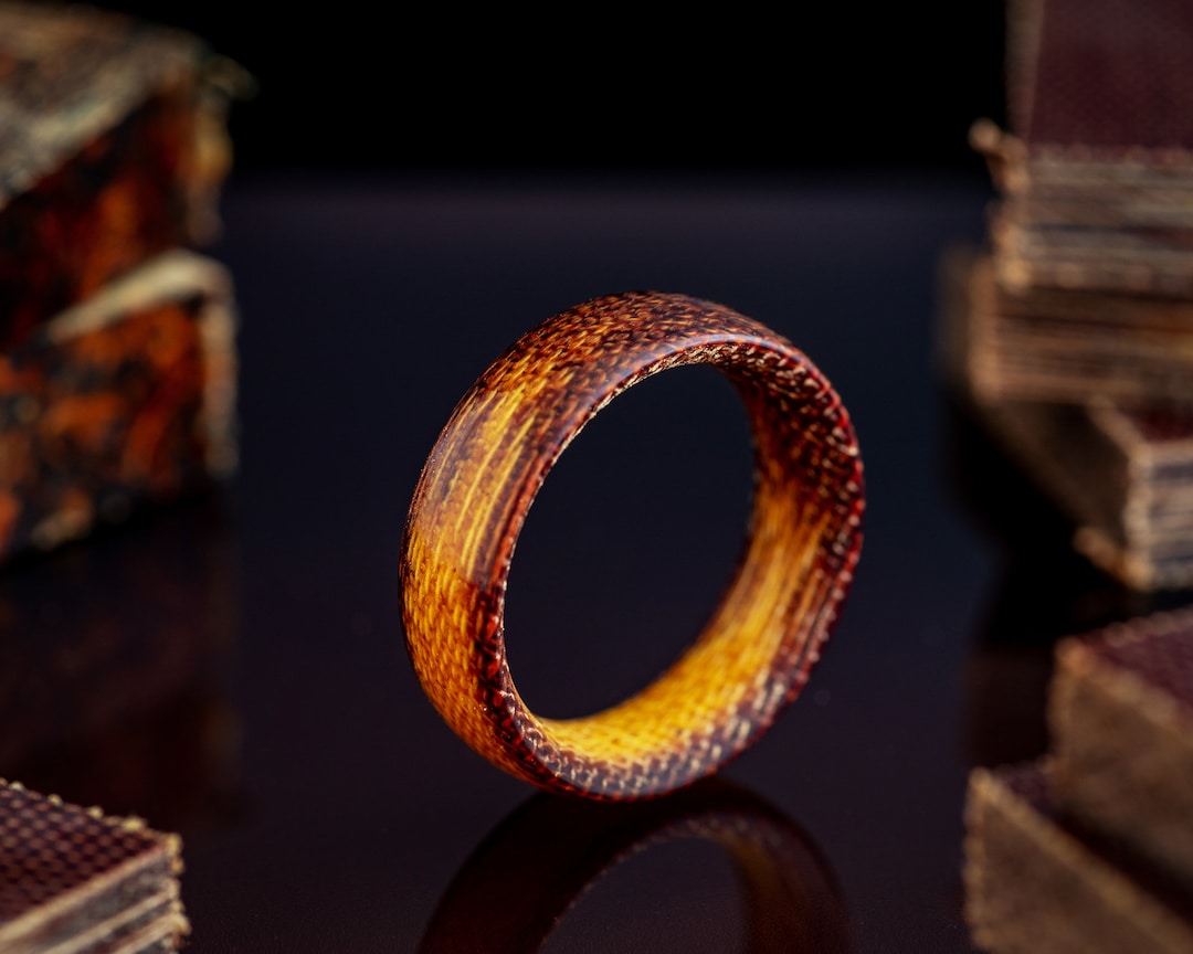 Vintage Micarta Ring - Westinghouse Natural/burgundy Canvas Micarta ...