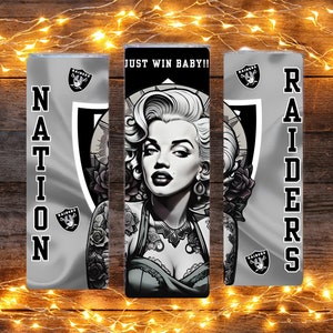 Raider Nation Marilyn Monroe Design 20oz Tumbler PNG Instant Download ...