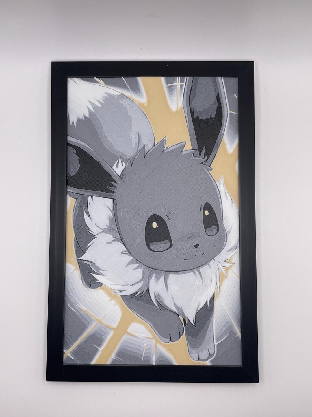 Eevee Pokemon 3D Print 8"x5" Hueforge Textured Wall Art Decor - Etsy