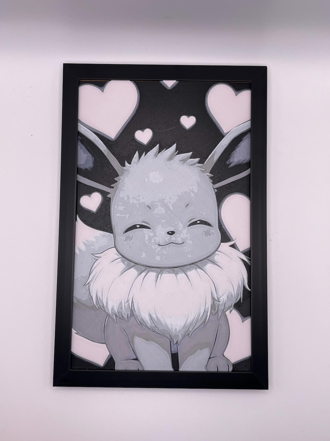 Pokemon Valentine's Day Hearts Eevee (pink) | Pokemon 3D Gift | 8x5in ...