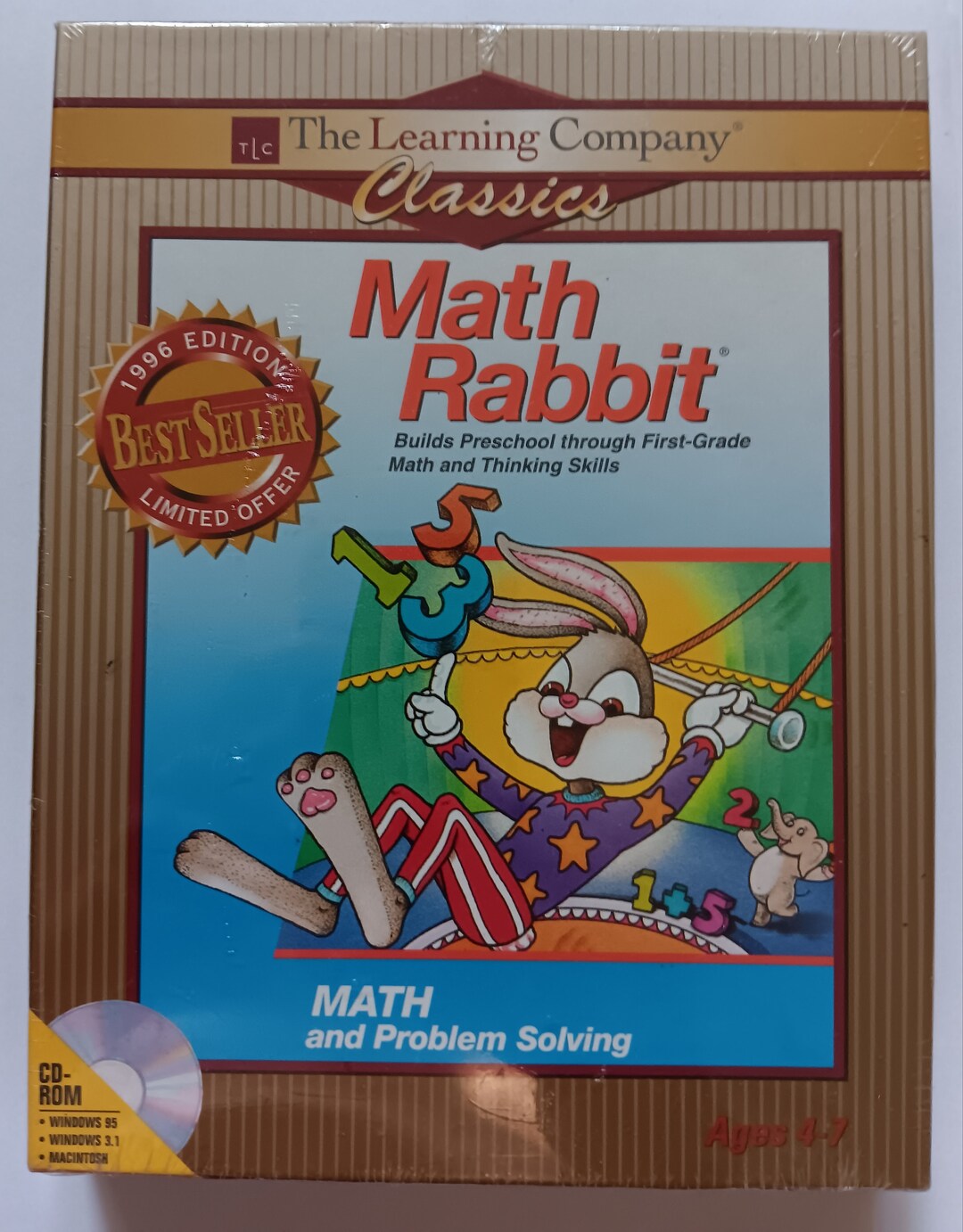 Math Rabbit 1996 PC Game New Vintage Sealed - Etsy